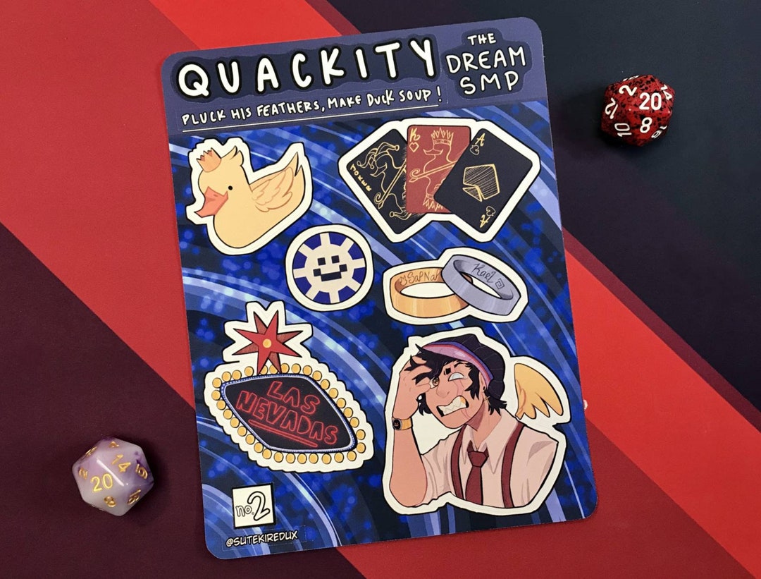 Quackity Sticker Sheet Dream SMP / DSMP Alex Quackity - Etsy