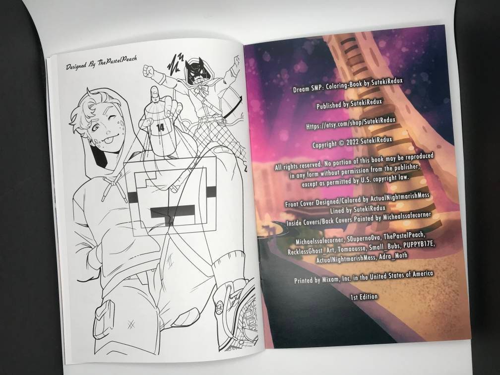 Fan-made Dream SMP Coloring Book DSMP Wilbursoot - Etsy Hong Kong