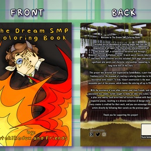 Fan-made Dream SMP Coloring Book DSMP Wilbursoot, Quackity, Tubbo ...