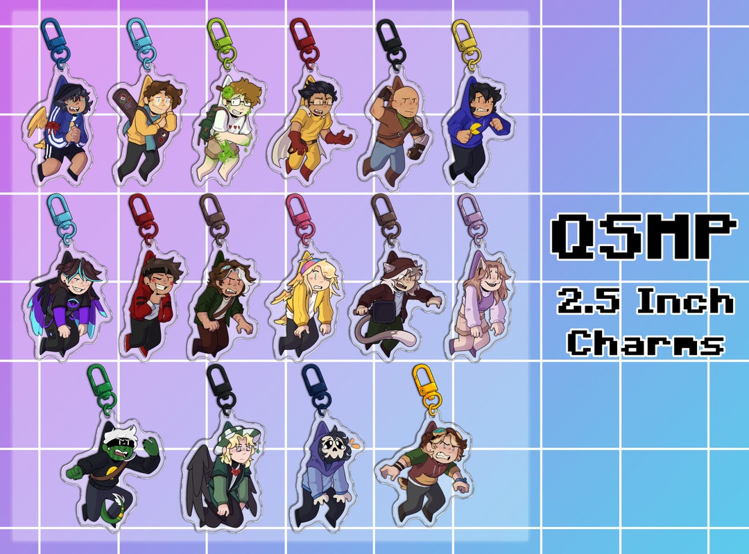 QSMP Charm Series 2.5" Inch Scruffed Cubitos | Quackity, Philza ...