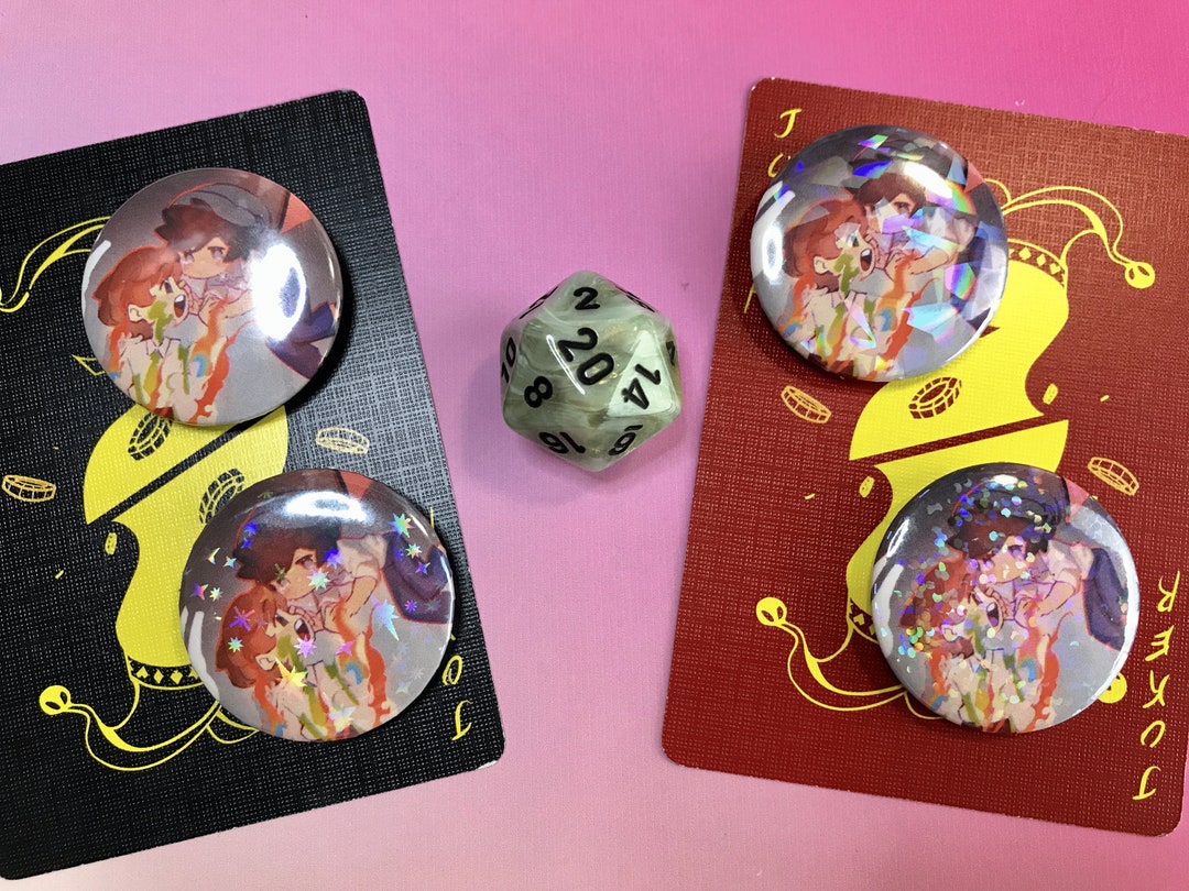 Dap Duo Alex Quackity & Charlie Slimecicle 1.25" Button (angst) | Las ...