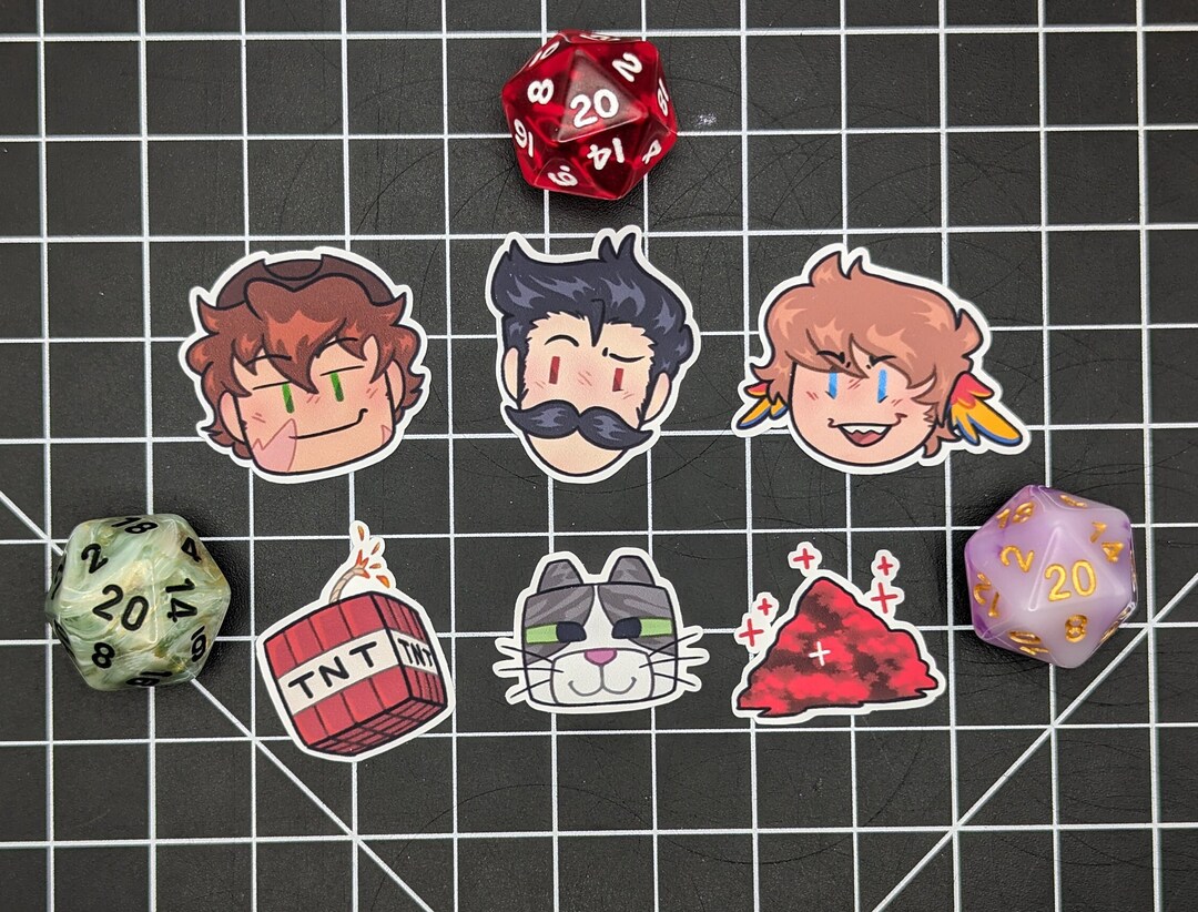 Mumbo, Grian & Scar 6pc Sticker Pack! | Goodtimeswithscar, Mumbojumbo ...