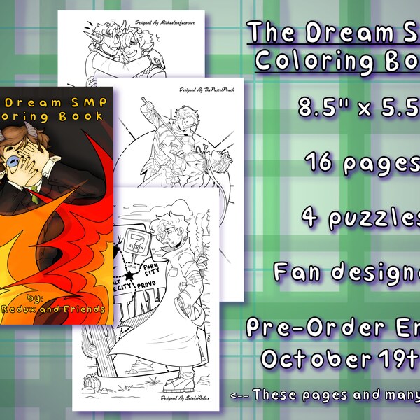 Dream Smp Coloring Book - Etsy