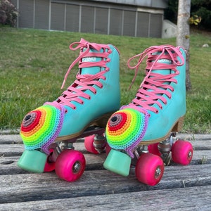 Rainbow Rollerskate Toe Caps Crochet - Rainbow Toe Cap Covers - Etsy
