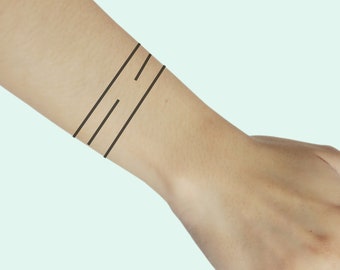 One Line Lip Temporary Fake Tattoo Sticker set of 2 - Etsy