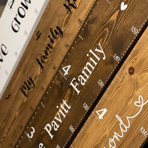 Personalised Wooden Height Chart Ruler, Wooden Height Chart, Children's ...