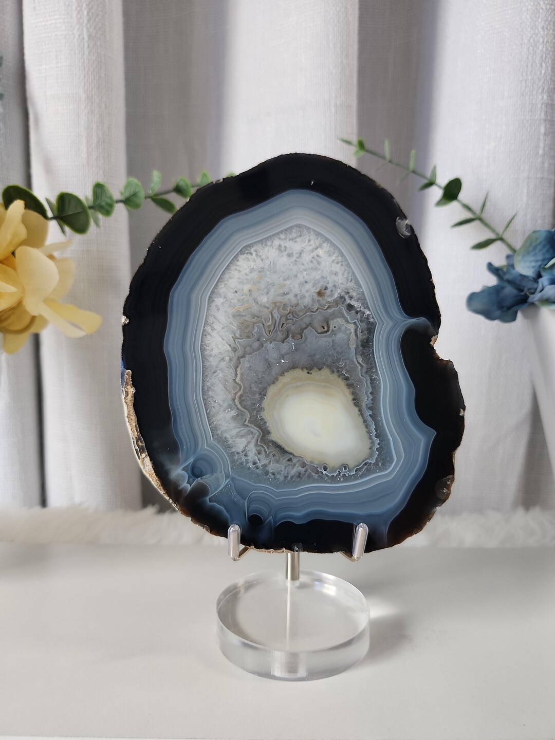Agate 1.92lb Rough Edge Crystal Slab | Balance | Grounding | Protection ...
