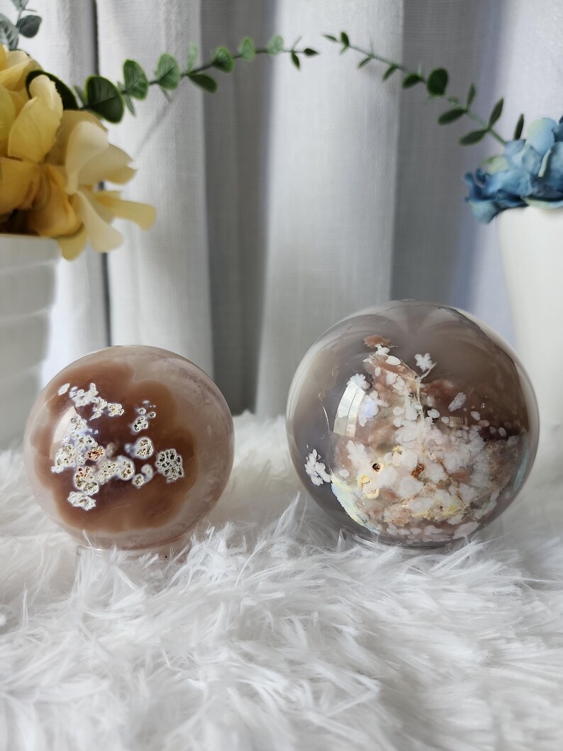 Flower Agate Sm/md Crystal Sphere | Relaxation | Growth | Confidence ...