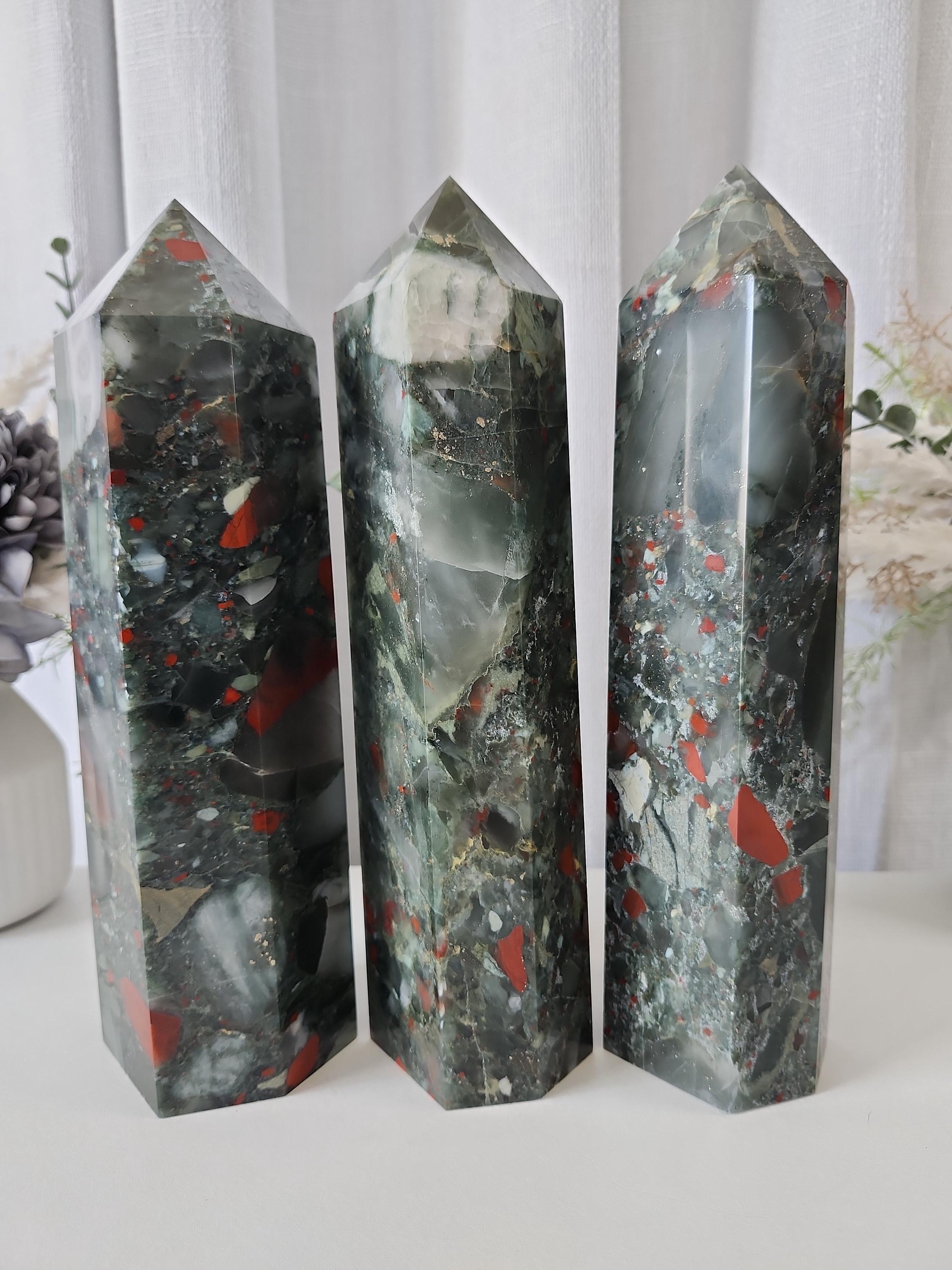 Bloodstone Large Crystal Tower | Protection | Strength | Vitality | 3 ...
