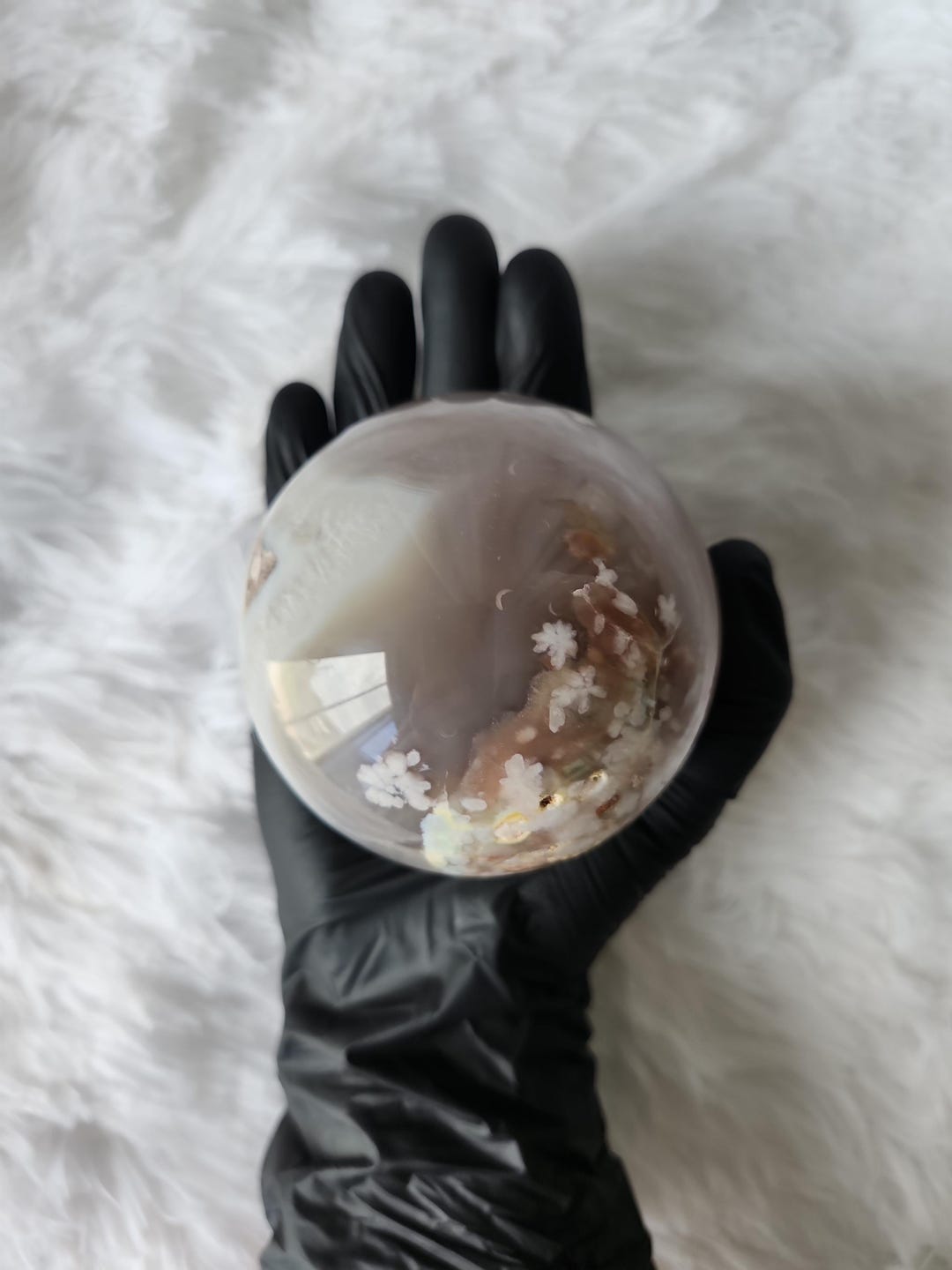 Flower Agate Sm/md Crystal Sphere | Relaxation | Growth | Confidence ...