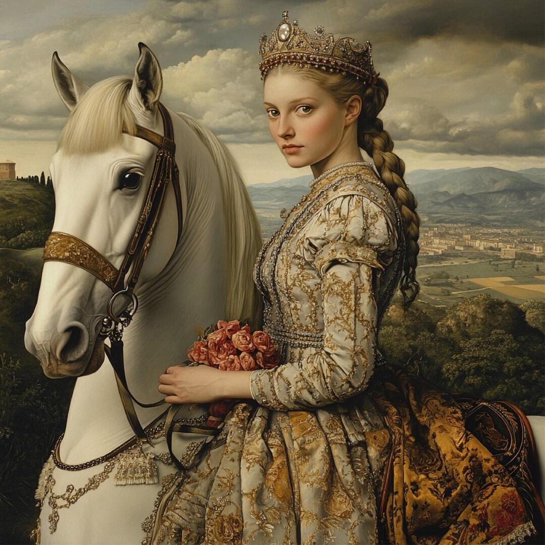 Personalized Queen Royal Portrait From Photo, Historical Renaissance ...