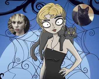 Custom Tim Burton Character Portrait-digital Portrait - Etsy