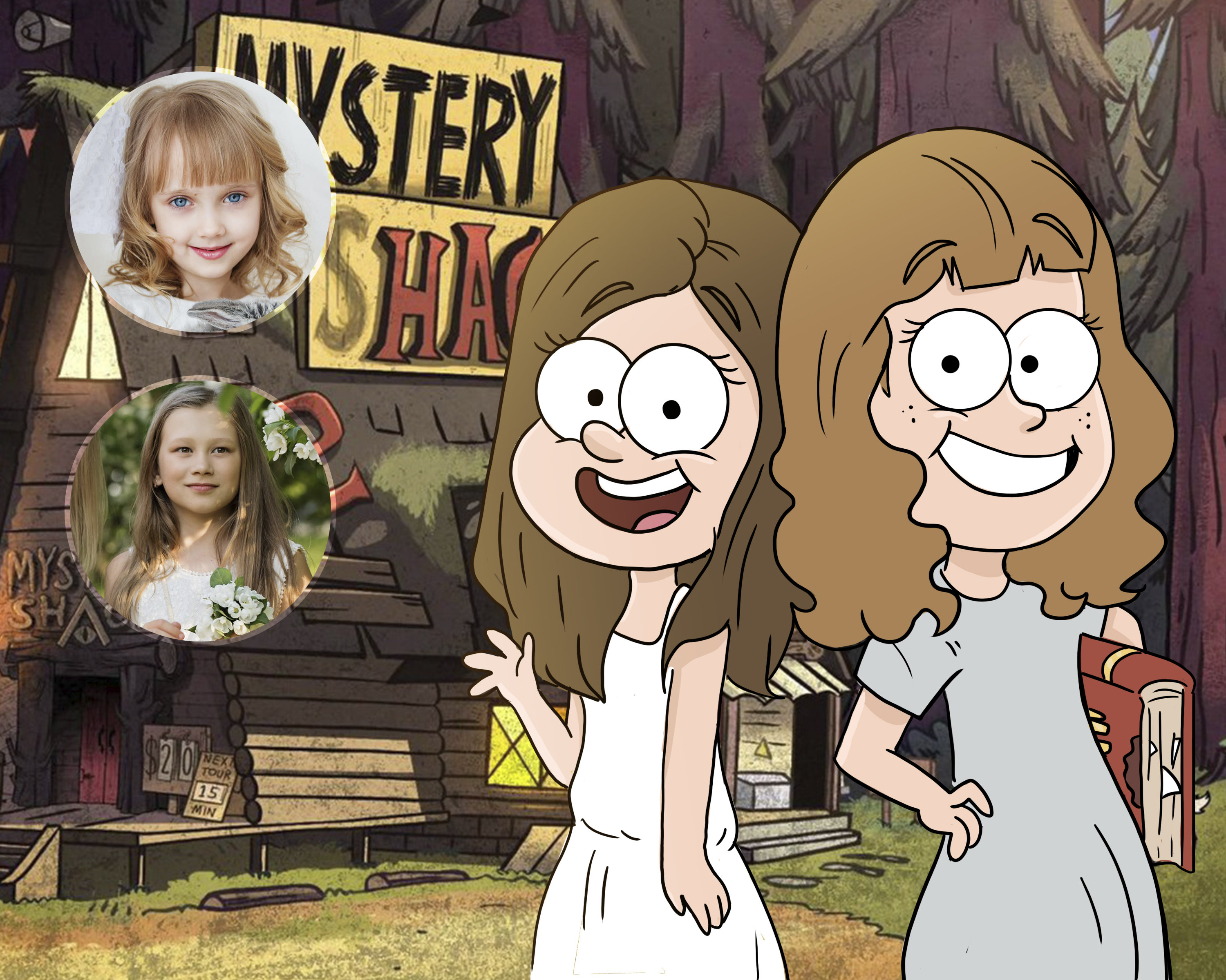 Gravity Falls Style Gravity Falls Portrait Portrait in | Etsy