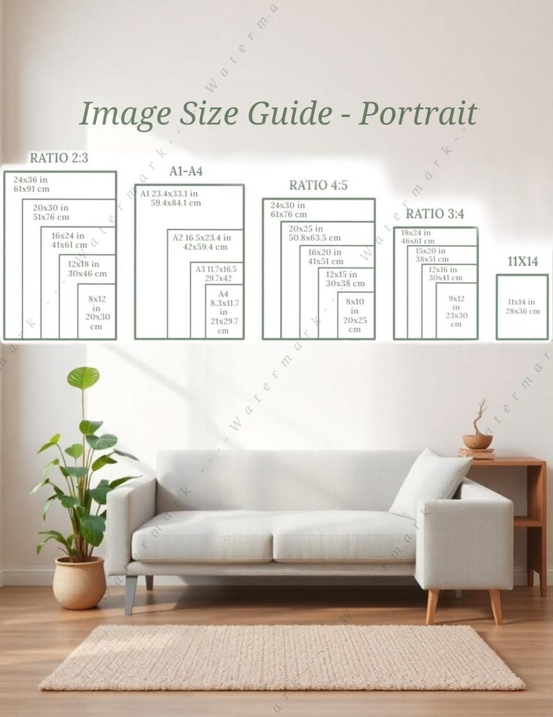 Artist Image Size Chart | Wall Art Poster Ratio | Paper Size Guide ...