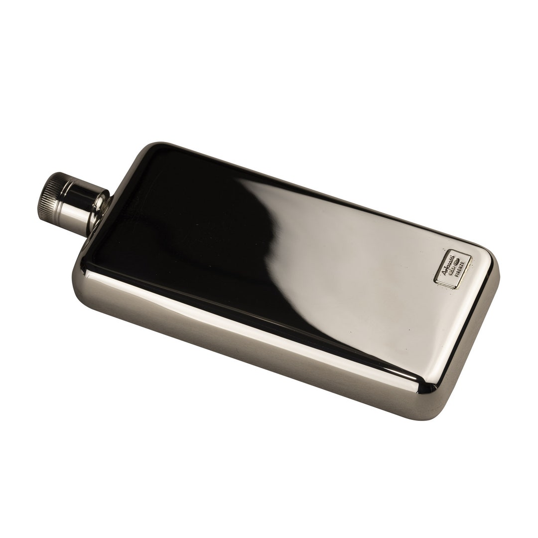 Sterling Silver Rectangular Hip Flask Handmade in Italy. Sterling ...