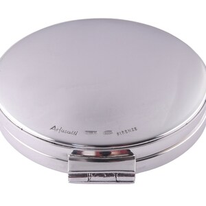Handbag Mirror in Sterling Silver 925 Handmade in Italy. Folding Double ...