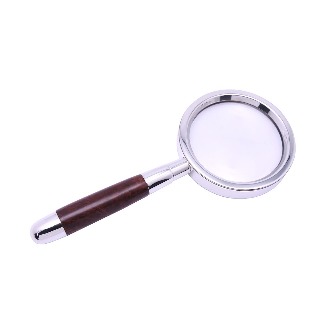 Sterling Silver Magnifying Glass Handle With Briar Wood Handmade in ...
