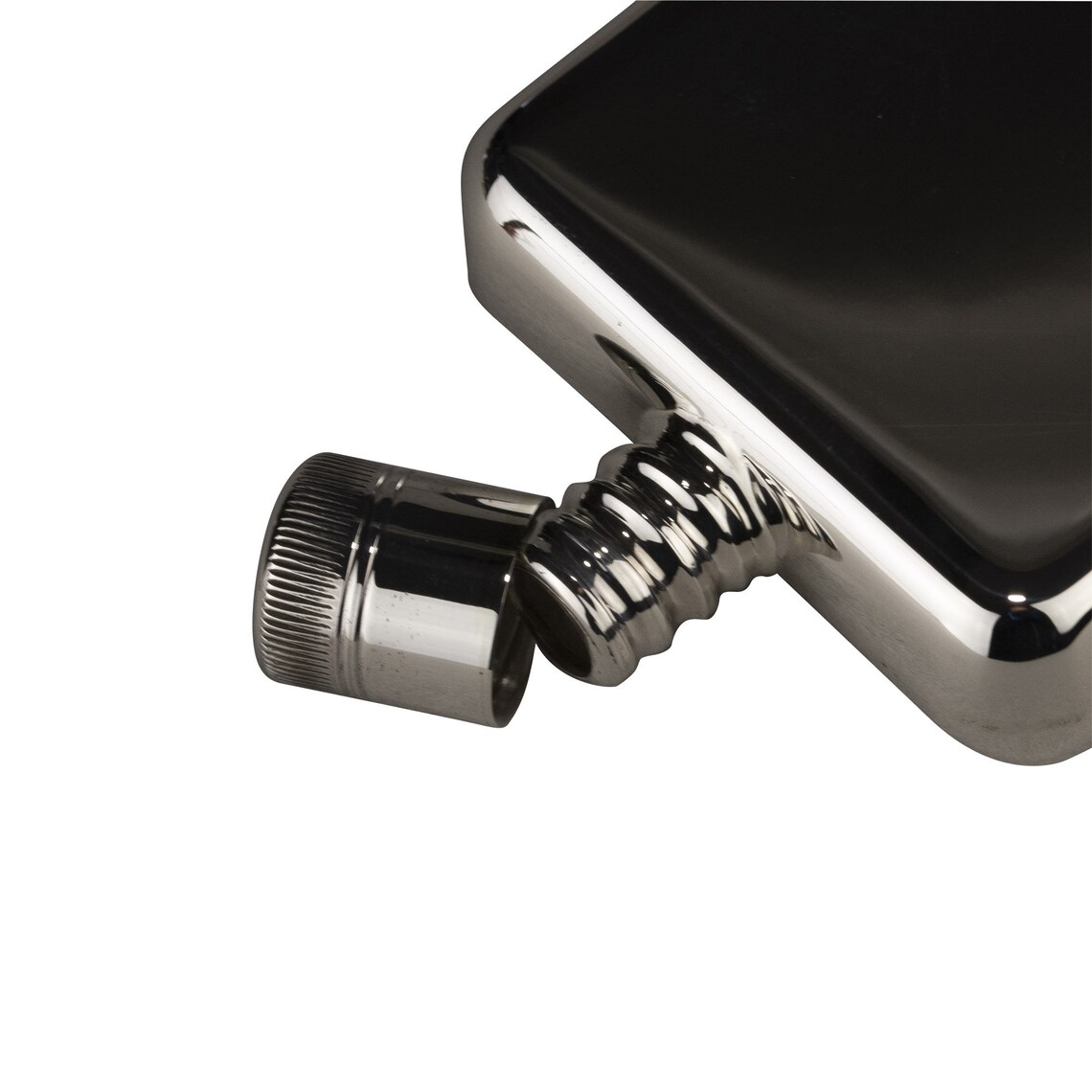 Sterling Silver Rectangular Hip Flask Handmade in Italy. Sterling ...