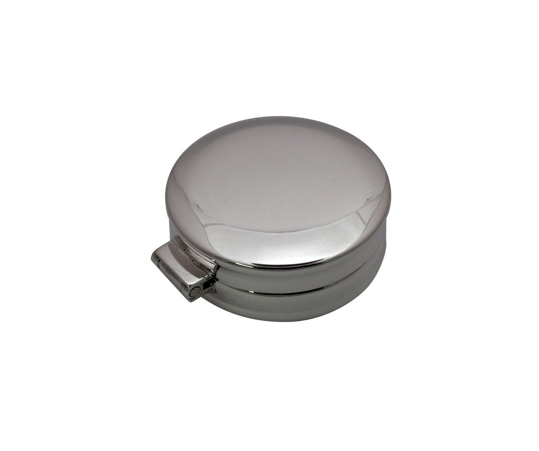 Sterling Silver Pillbox With Hinge Handmade in Italy, Travel Pillbox ...