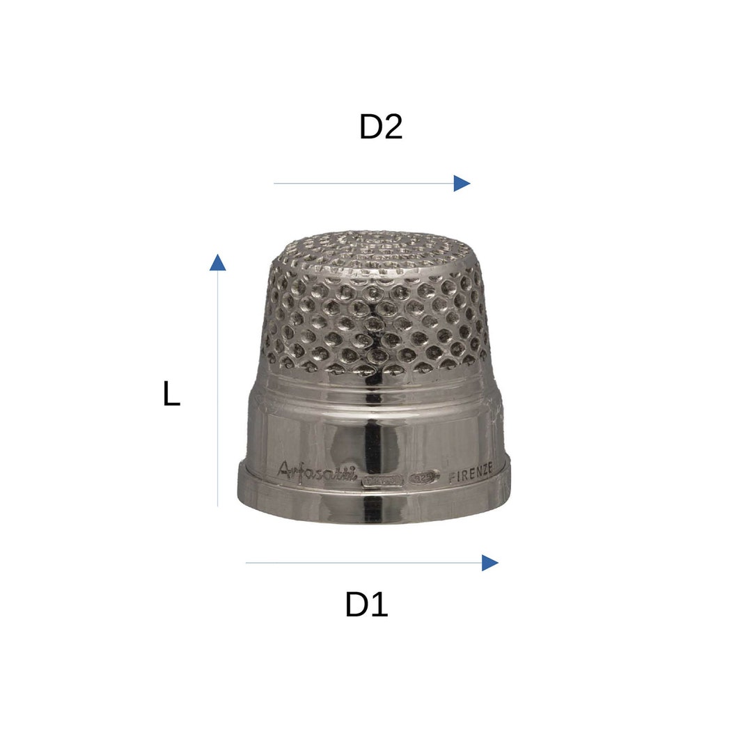 Large Sewing Thimble in Sterling Silver 925 Handmade in Italy ...