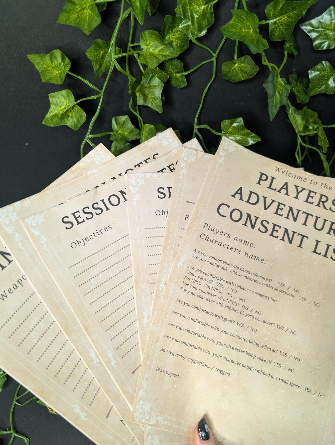 Printable Dungeon Players Adventure Pack - Including Consent List ...