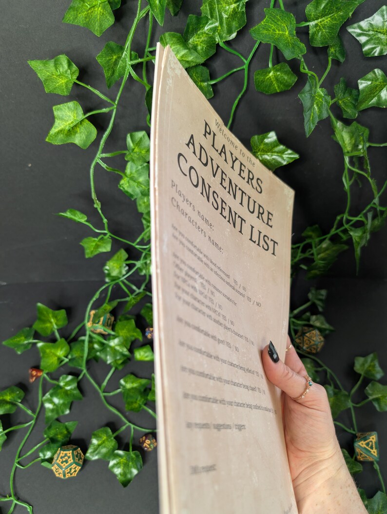 Printable Dungeon Players Adventure Pack - Including Consent List ...