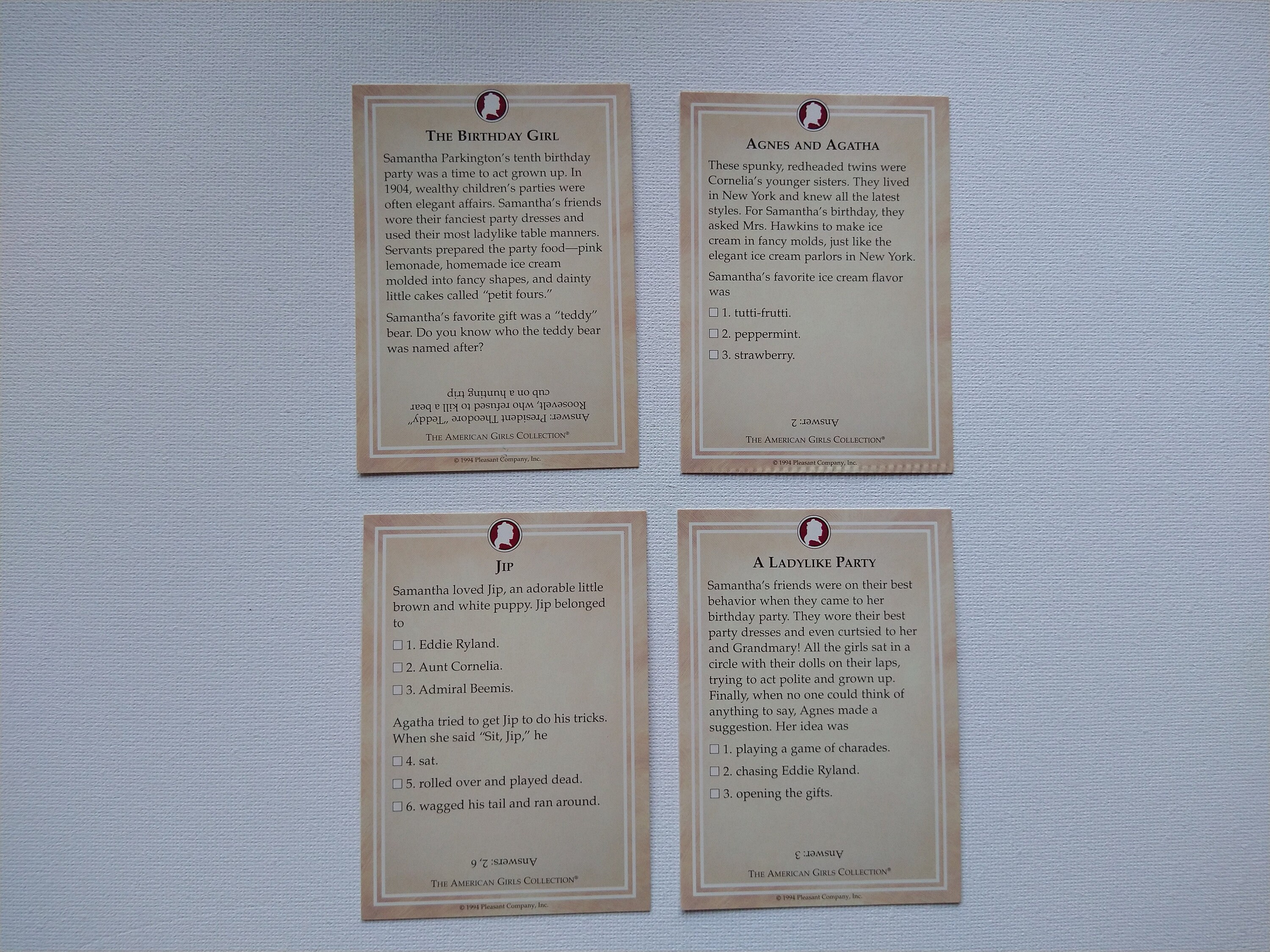 Happy Birthday Samantha: American Girls Vintage Trading Cards (original ...