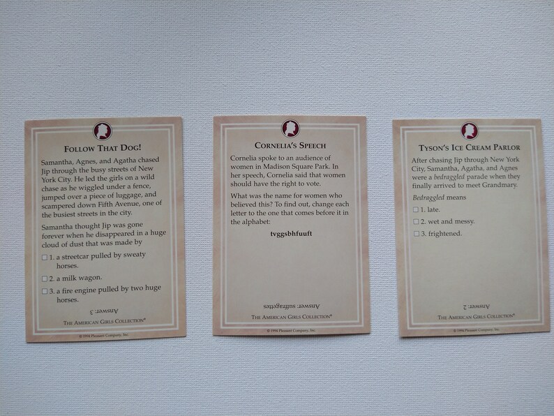 Happy Birthday Samantha: American Girls Vintage Trading Cards - Etsy