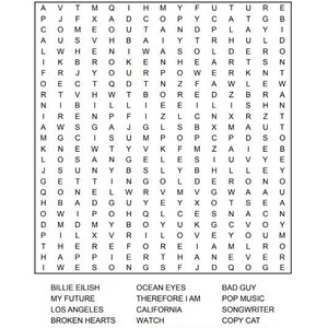 35 Printable Music Word Searches and 2 Music Crossword Puzzles for ...
