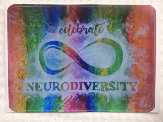 Celebrate Neurodiversity vinyl bumper sticker / laptop decal | Etsy