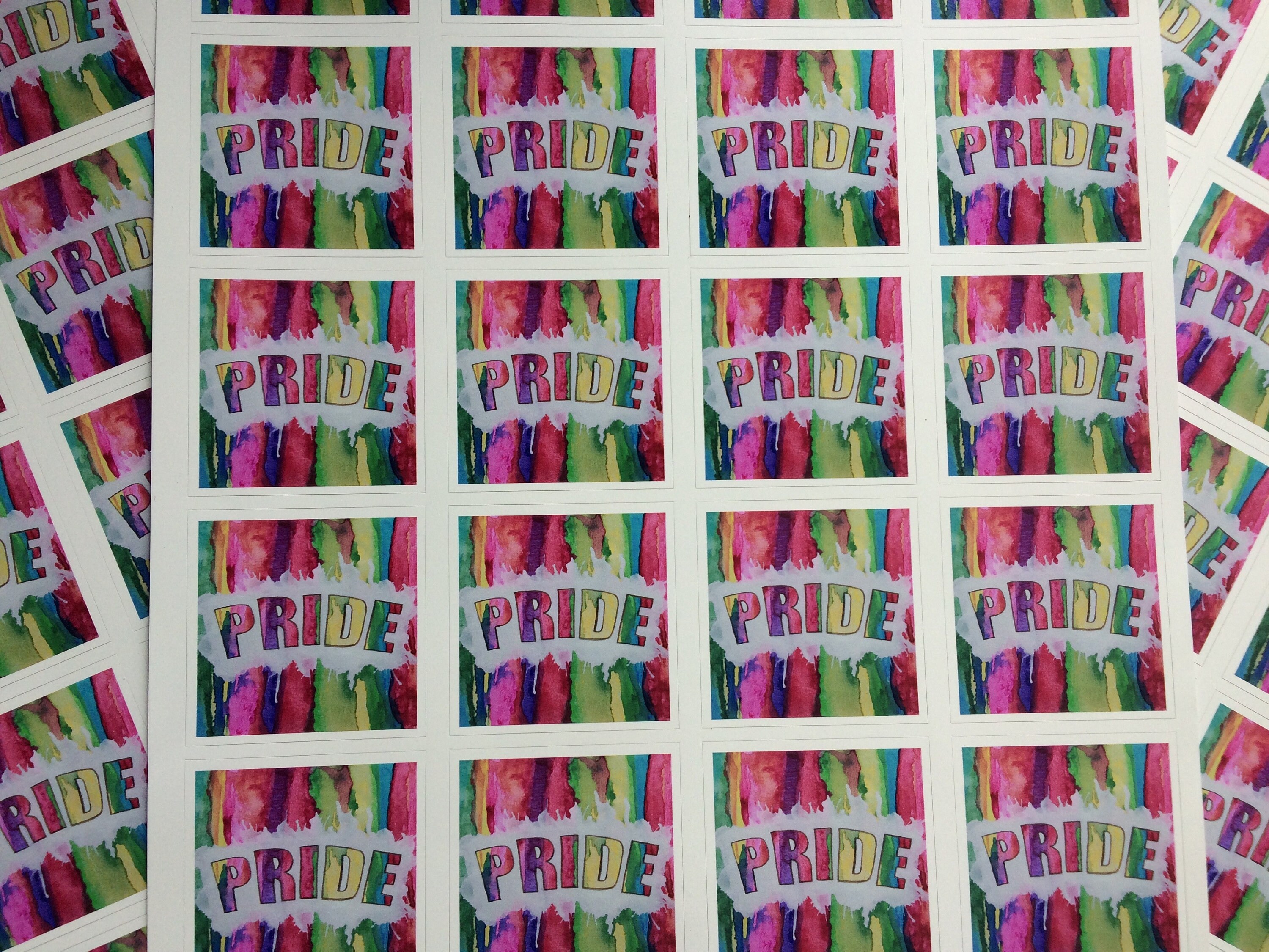 PRIDE Sticker Rainbow Pride Sticker Small 2 Inches Square - Etsy