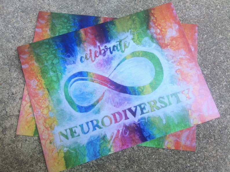 Celebrate Neurodiversity Postcard neurodiversity Pride - Etsy