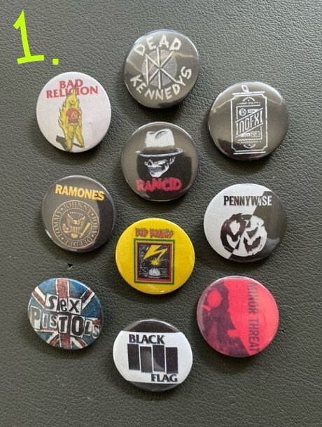 X10 - 1" Punk Rock Band Buttons - Etsy
