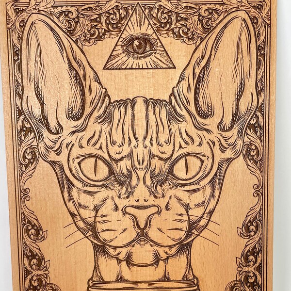 Sphynx Cat Art - Etsy