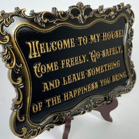 Bram Stoker Dracula Quote Welcome Sign Wall Decor Welcome to My House ...