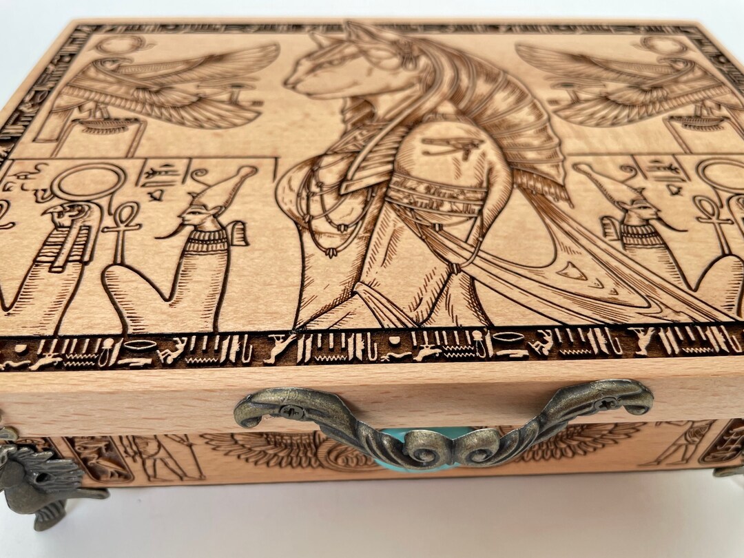 Egyptian Altar Table With Storage Tarot Deck Holder ,egyptian ...