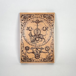 Alchemy Occult Symbols Board Engraved on Wood Cabala Sign Gothic ...