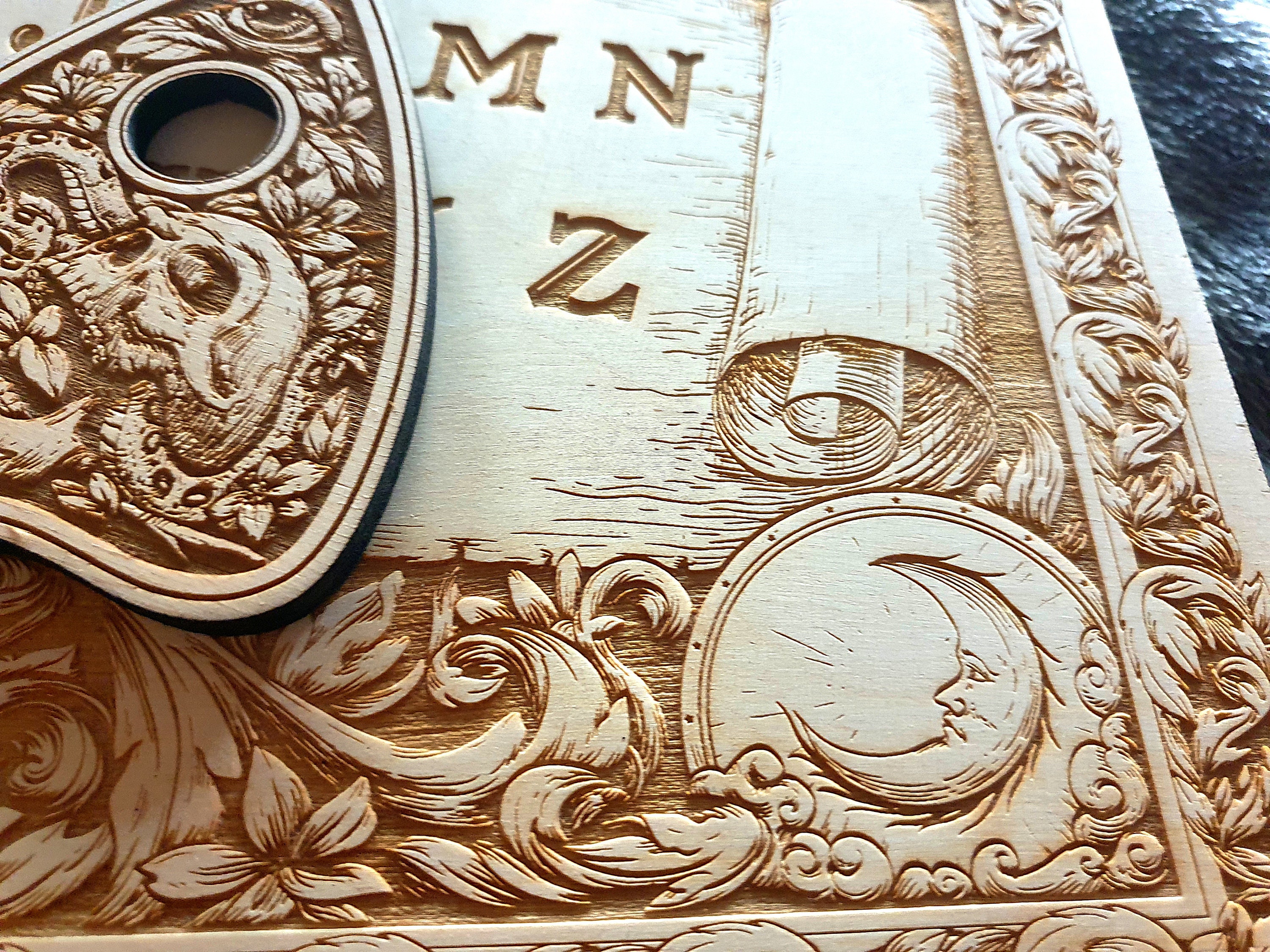 Ouija Board With Demon and Skulls Spirit Board Wooden - Etsy