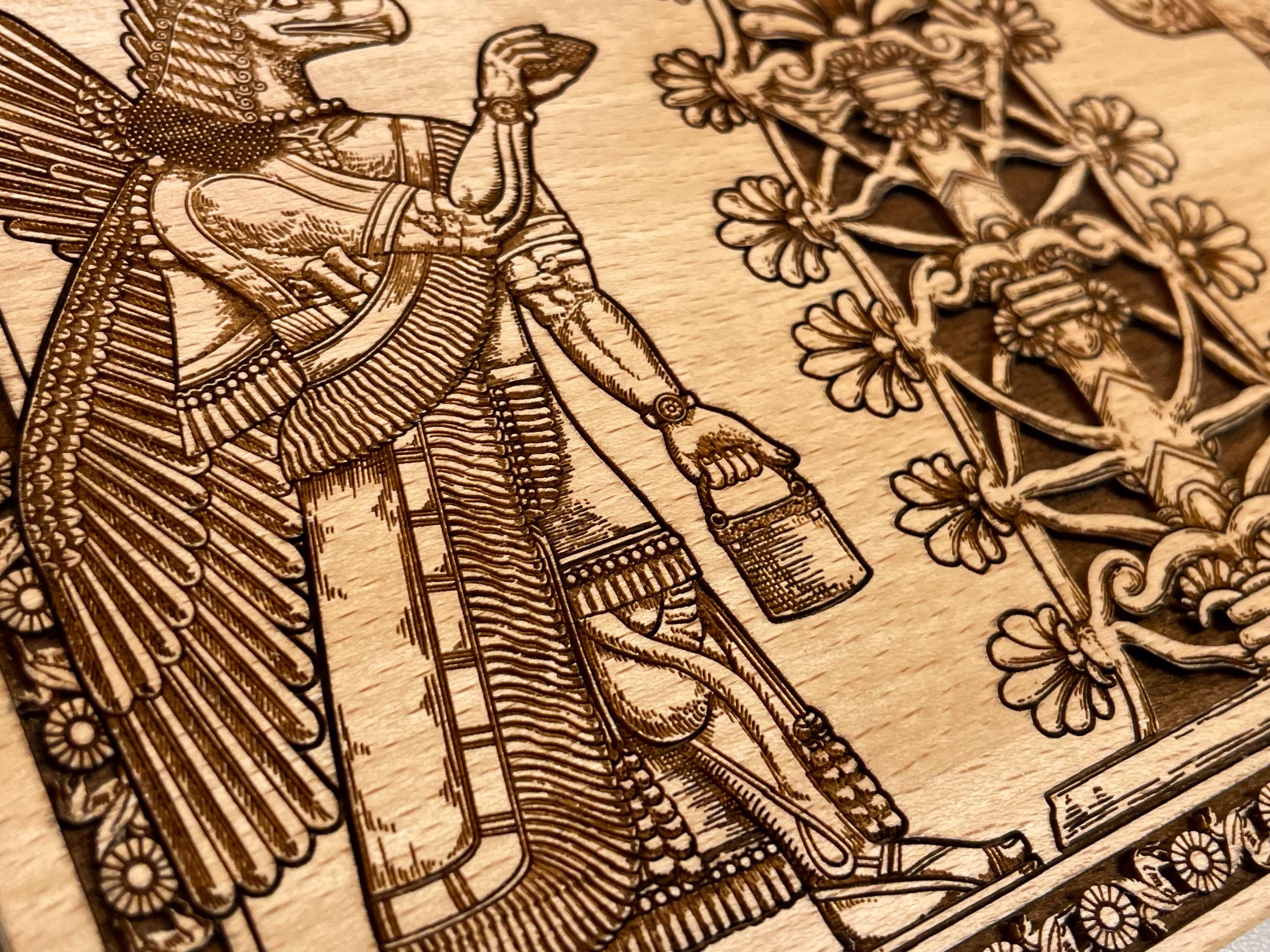 Anunnaki Winged Sumerian God Persian Tree of Life ,apkallu Board ...