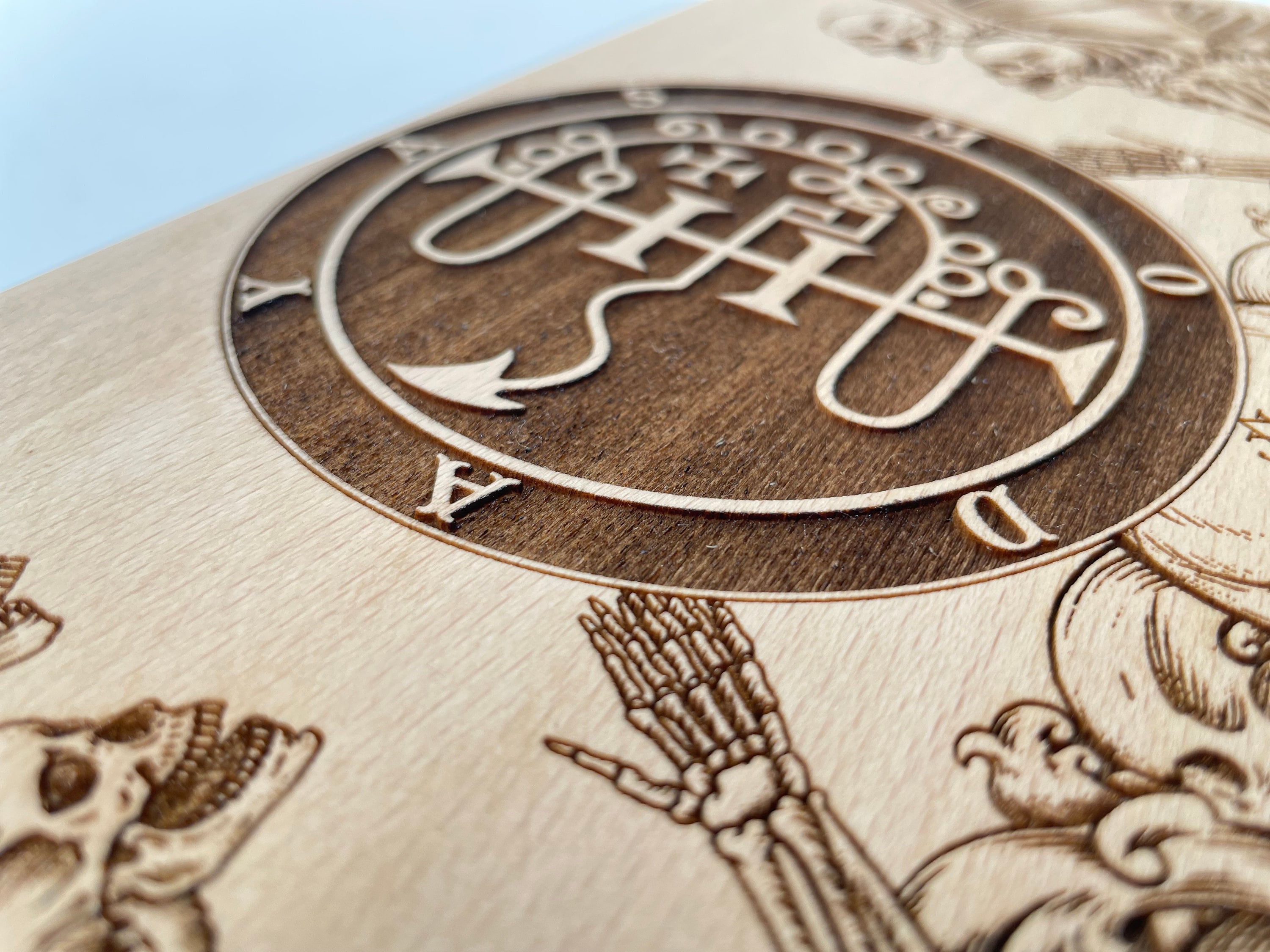Asmodeus Sigil. Sigil of Asmoday Altar Board Engraved, Wooden Ritual ...
