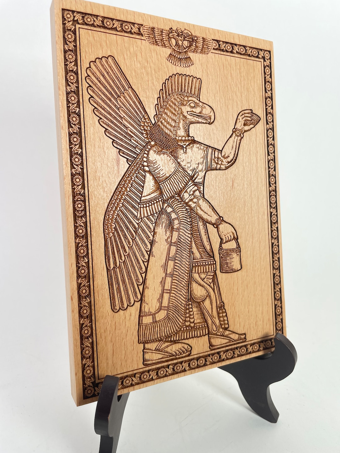 Anunnaki ,winged Sumerian God ,apkallu Board Engraved on Wood ,ancient ...