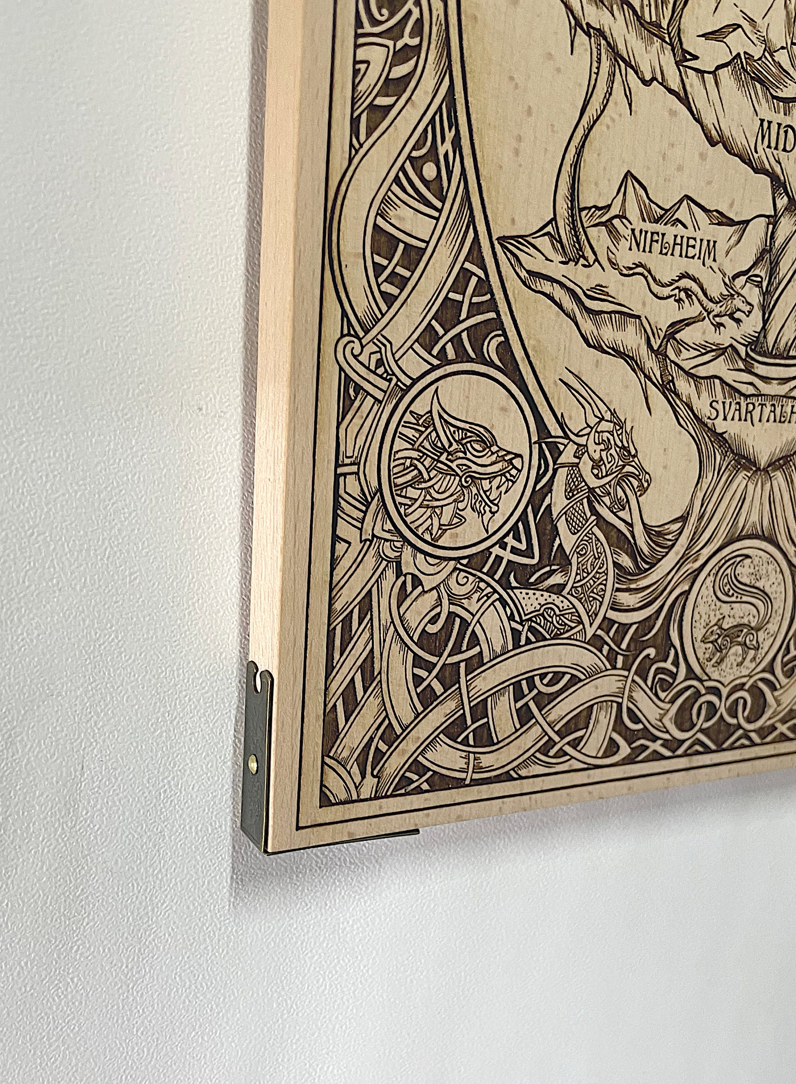 Yggdrasil Nine Realms, World Tree TREE OF LIFE, Norse Mythology Wall ...