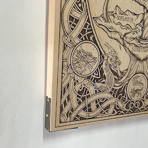 Yggdrasil Nine Realms, World Tree TREE OF LIFE, Norse Mythology Wall ...