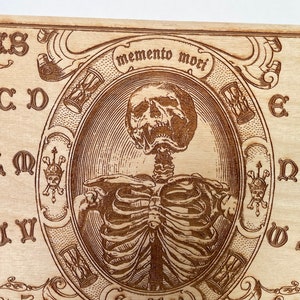 Original Memento Mori Ouija Board Engraved With Planchette ,gothic ...