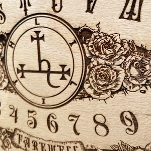 Lilith Altar Ouija Board Lilith's Sigil Spirit Board, Wooden Engraving ...