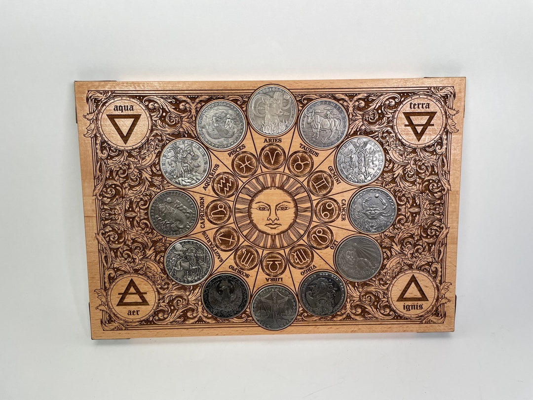 Alchemy Symbols Board ,engraved on Wood | Occult Sign | Gothic ...
