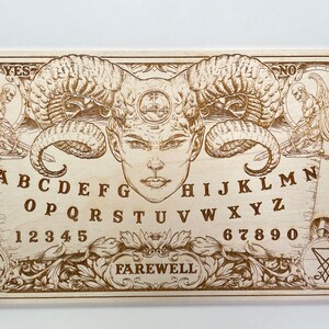Lilith Sigil Ouija Board Engraved on Wood ,spirit Board Wooden ...
