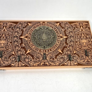 Mayan Calendar Key Holder for Wall Wood Engraving, Welcome Sign ,aztec ...