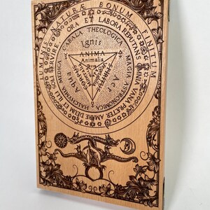 Alchemy Symbols Board Laser Engraved on Wood ,occult Sign | Gothic ...