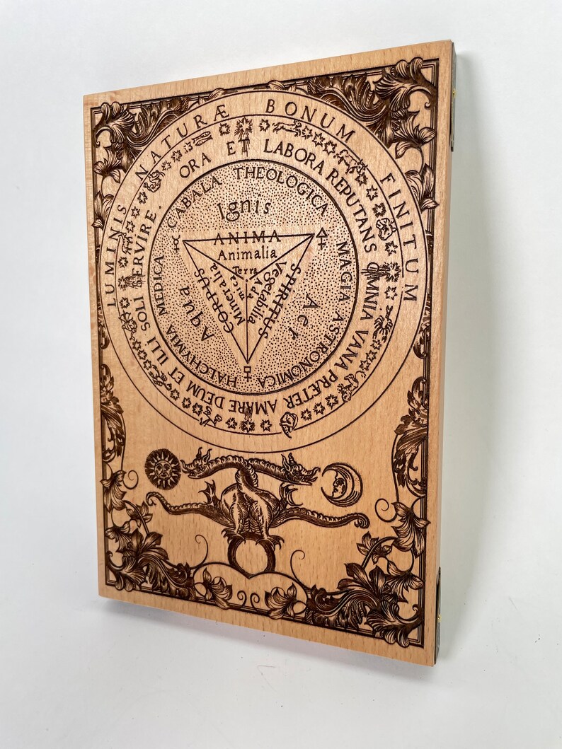 Alchemy Symbols Board Laser Engraved on Wood ,occult Sign | Gothic ...